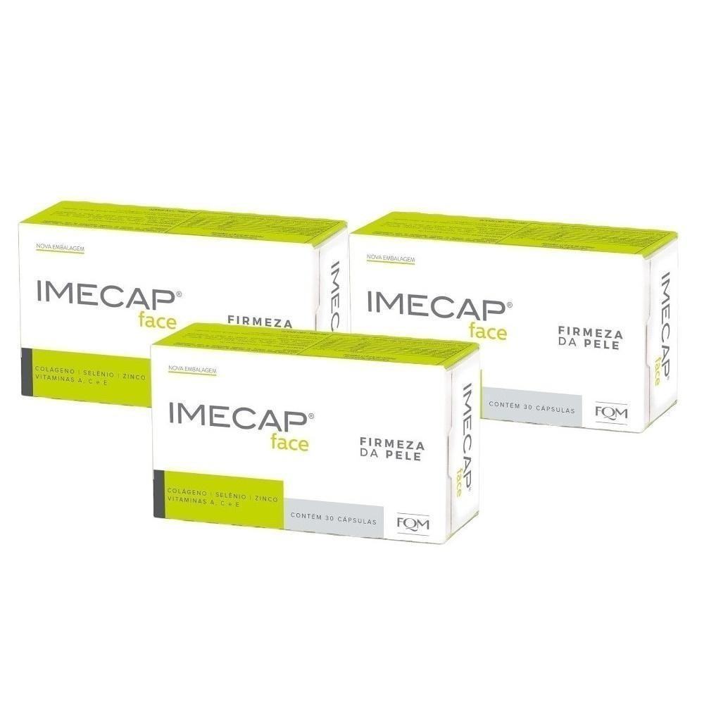 Kit 3 Imecap Face Rejuvenecedor Com 30 Cápsulas | Shopee Brasil