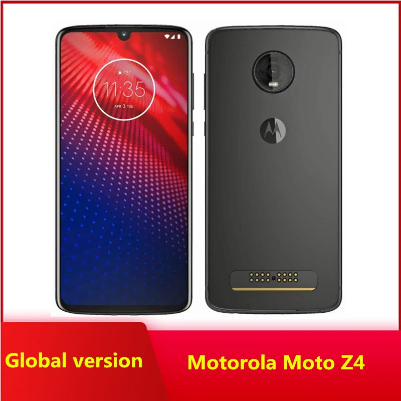 Telefone Motorola Moto Z4 XT1980 4GB 128GB ROM 6,4 Polegadas 48MP 4G LTE Carregamento Rápido ...