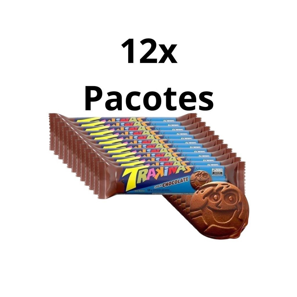 KIT TRAKINAS CHOCOLATE 12 UNIDADES | Shopee Brasil