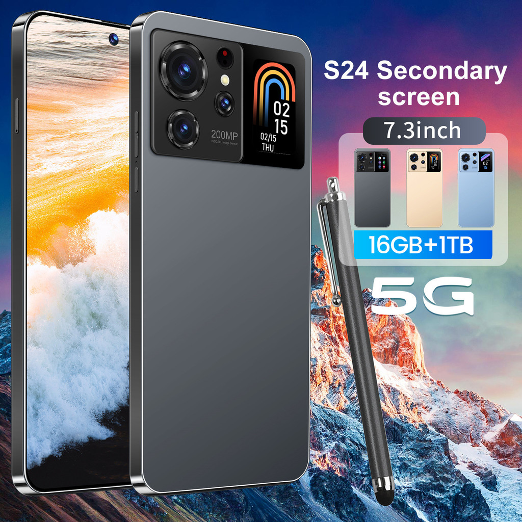 Venda Quente S24 Ultra Novo Smartphone 5G Tela 7.3 Polegada Memória 16GB RAM + 1TB ROM Bateria ...