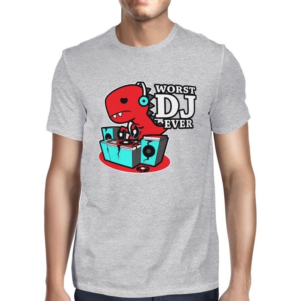 1Tee Mens Worst DJ Ever T-rex Camiseta De Dinossauro | Shopee Brasil