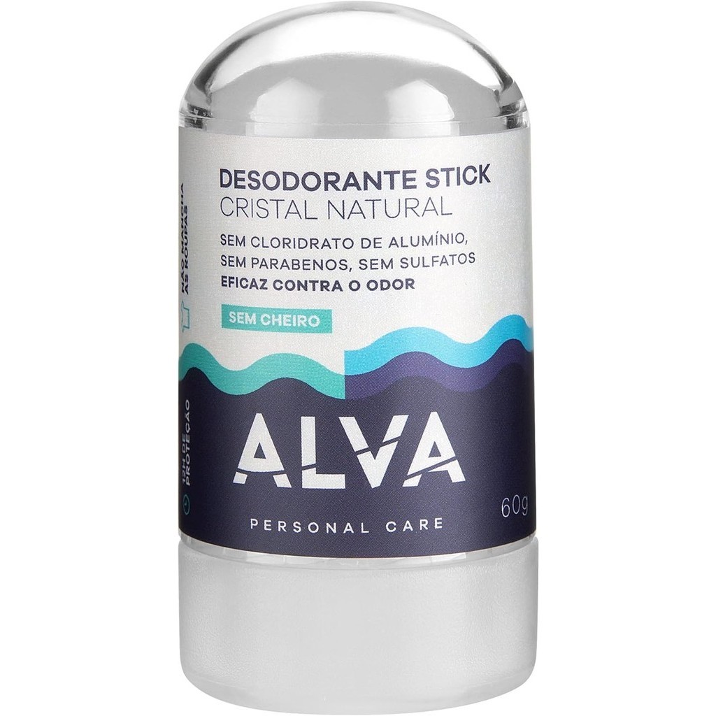 Alva Personal Care Desodorante Stick Cristal Natural - 60g | Shopee Brasil