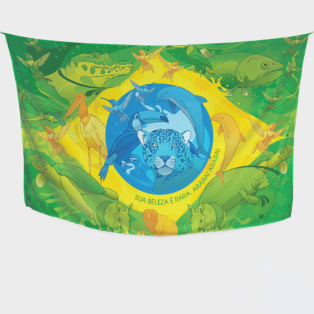 Canga/Pareô Sublimado Brasil Pantanal 1,00x1,50m - Fera Print | Shopee Brasil