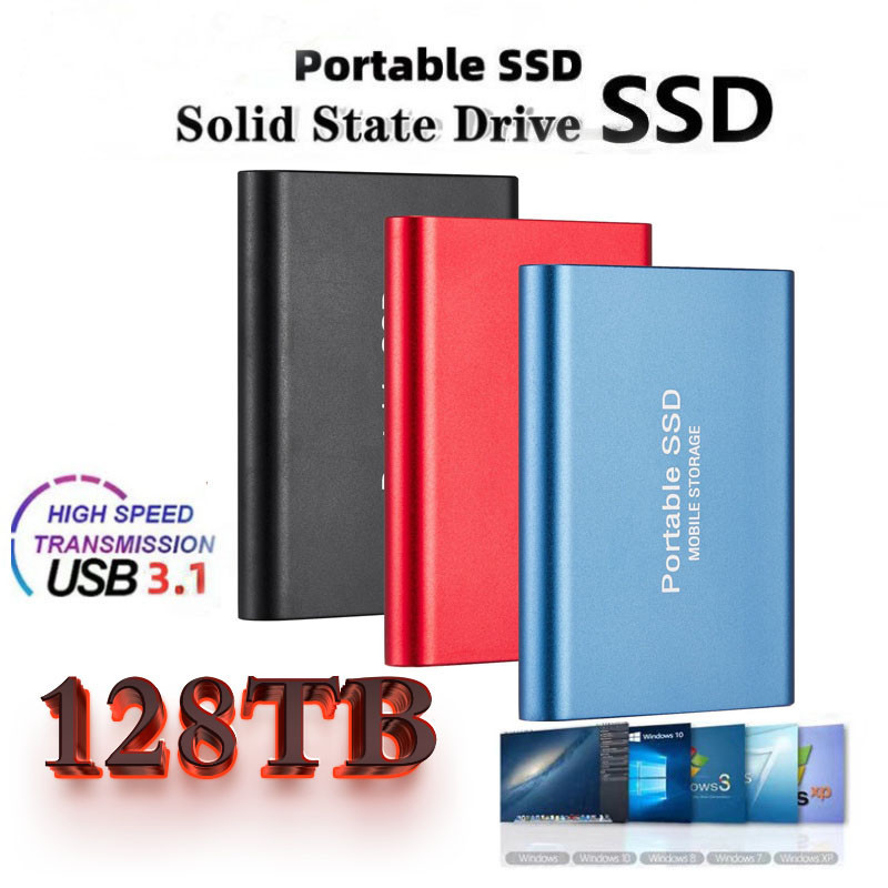 HD Externos 128TB 60TB Disco rígido externo 30TB 16TB Disco rígido portátil de estado sólido 8TB ...