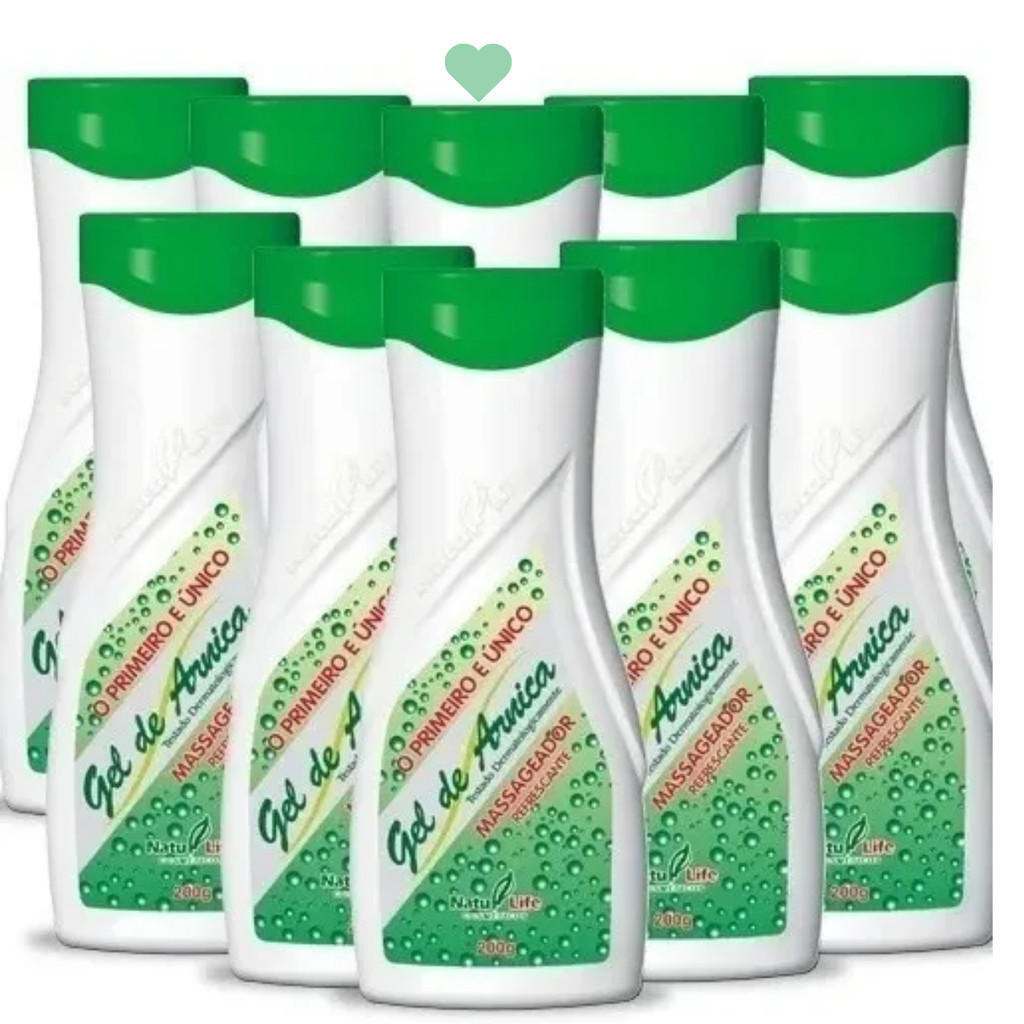 Gel De Arnica 200g Natulife Original C/10 Massageador Relaxa | Shopee Brasil