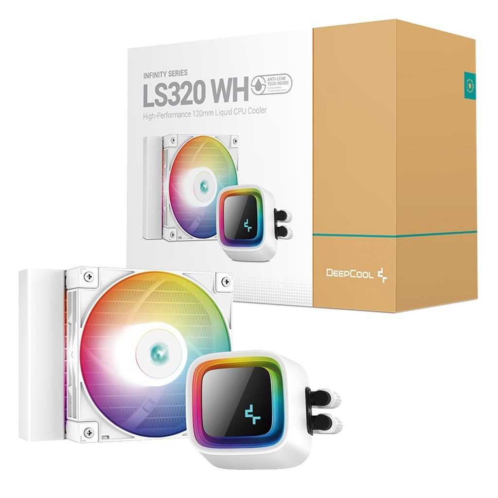 Water Cooler Deepcool Infinity LS320WH ARGB 120mm Branco - R-LS320-WHAMMT-G-1 | Shopee Brasil