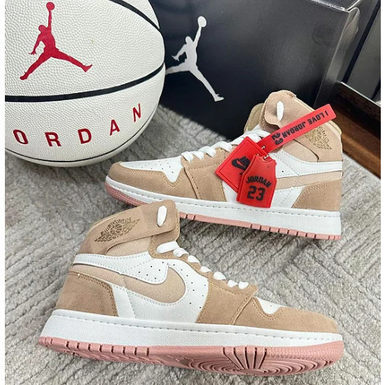 Novo Jordan Botinha Marrom e Branco Qualidade e cor incrível - Novidade ...