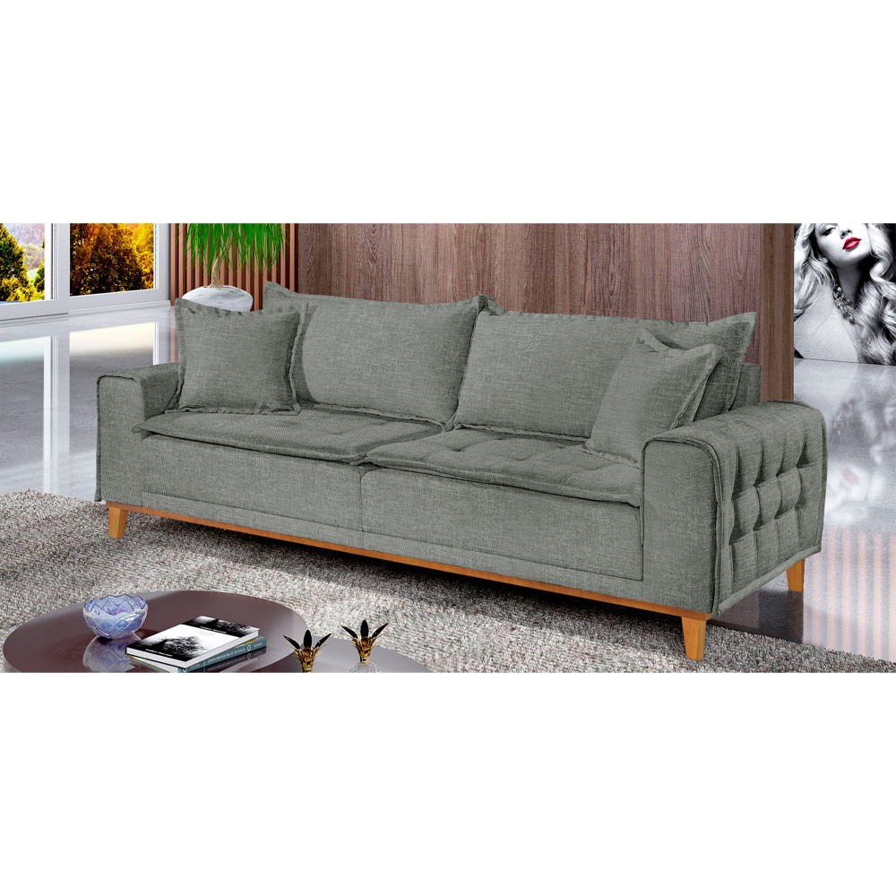 Sofá Fixo Orfeu Até 4 Lugares Luxo 220cm Castellar Móbile | Shopee Brasil