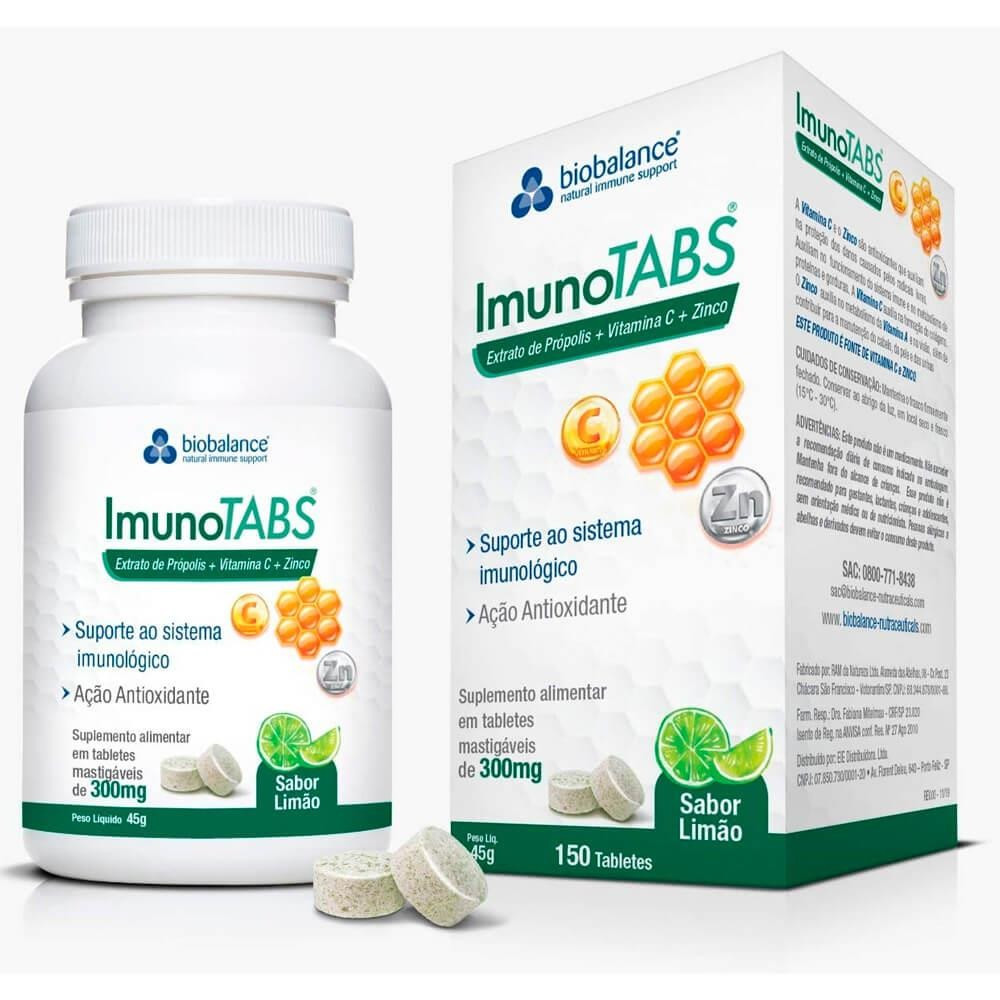 Suplemento Alimentar em Tabletes - Biobalance - Imunotabs 150 Tabletes ...