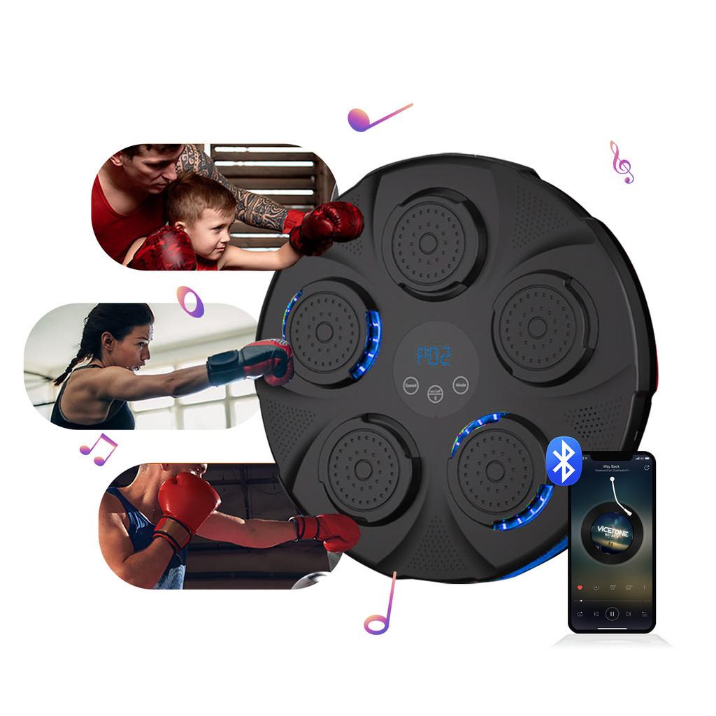 Máquina de Boxe Smart Bluetooth P/ Ouvir Música e Treinar Recarregável ...