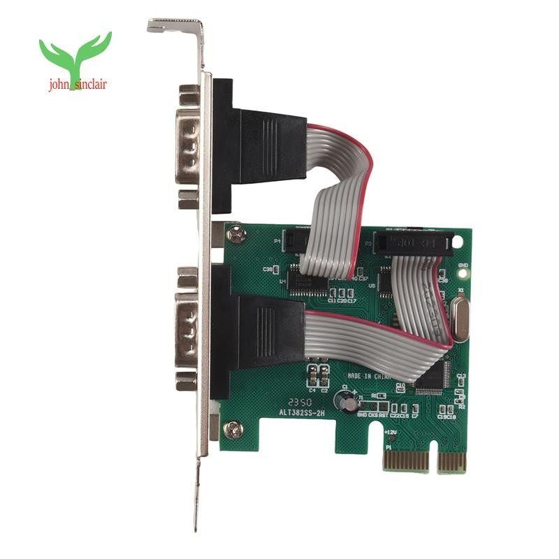 Placa Controladora PCI Express 2 Portas Serial RS232 Com Db9-E 1.0 x 1 Chip WCH382 Suporte De ...