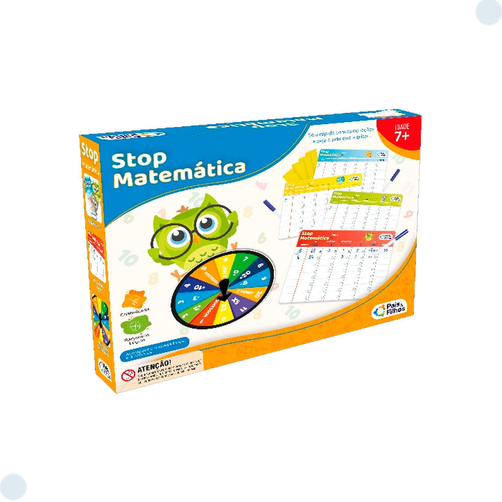 Jogo Stop Matemática 2 A 4 Jogadores 792426 - Pais E Filhos | Shopee Brasil