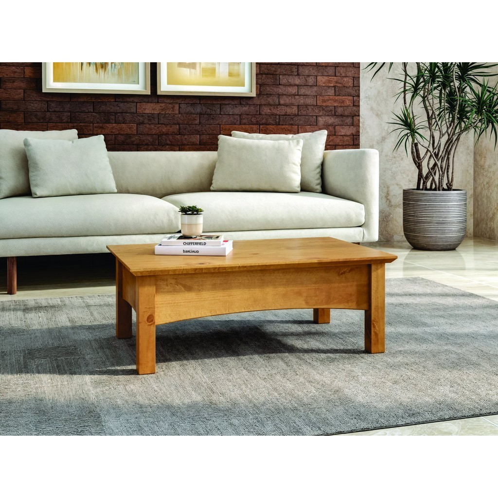 Mesa de Centro Retangular Madeira Maciça 93x59cm Bella | Shopee Brasil