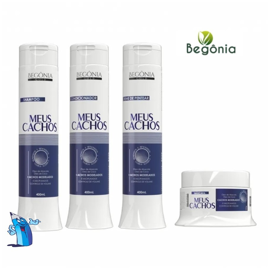 KIT MEUS CACHOS 4 ITENS SHAMPOO CONDICIONADOR MÁSCARA E CREME DE ...