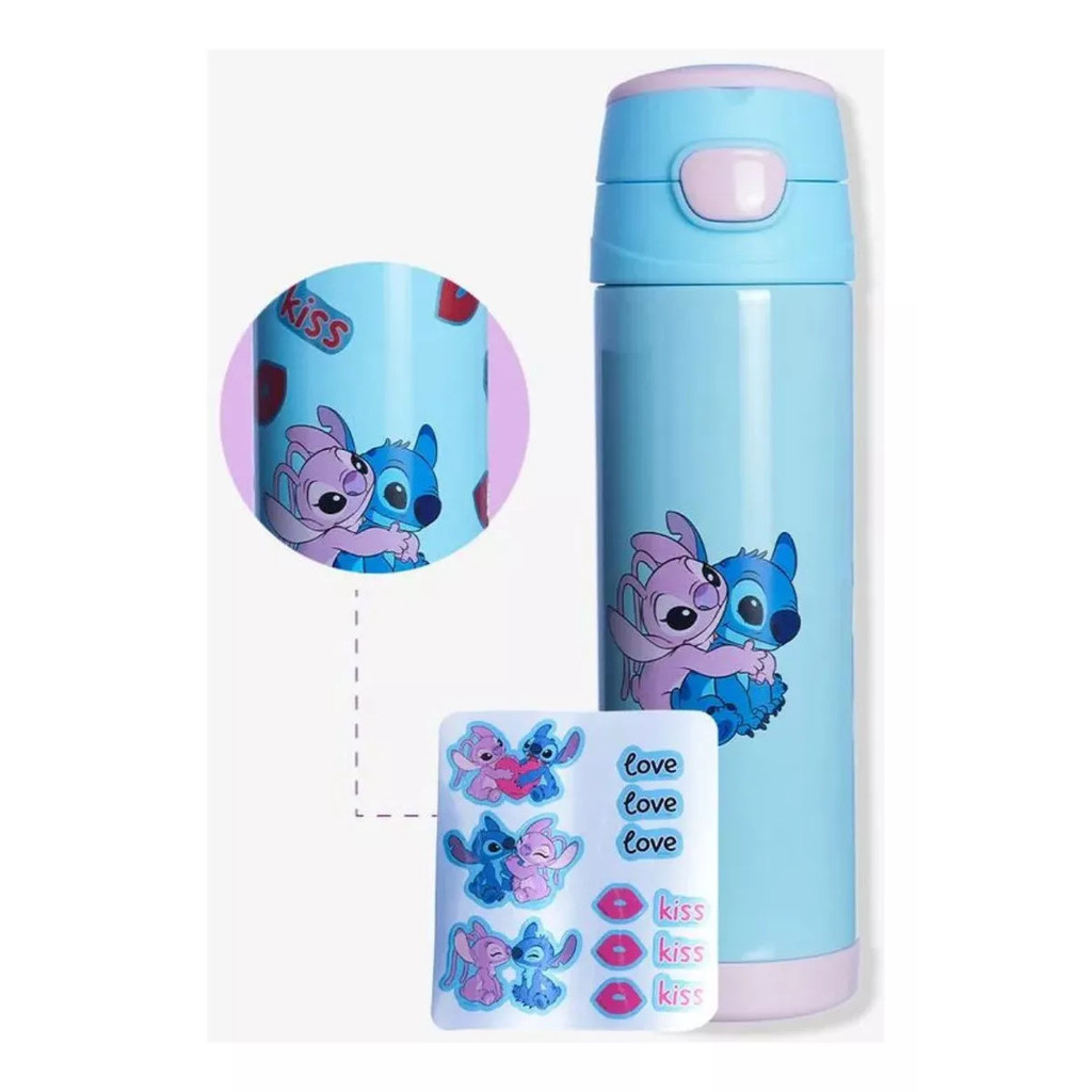 Garrafa Térmica Top Handle 500 Ml Stitch Angel Original | Shopee Brasil