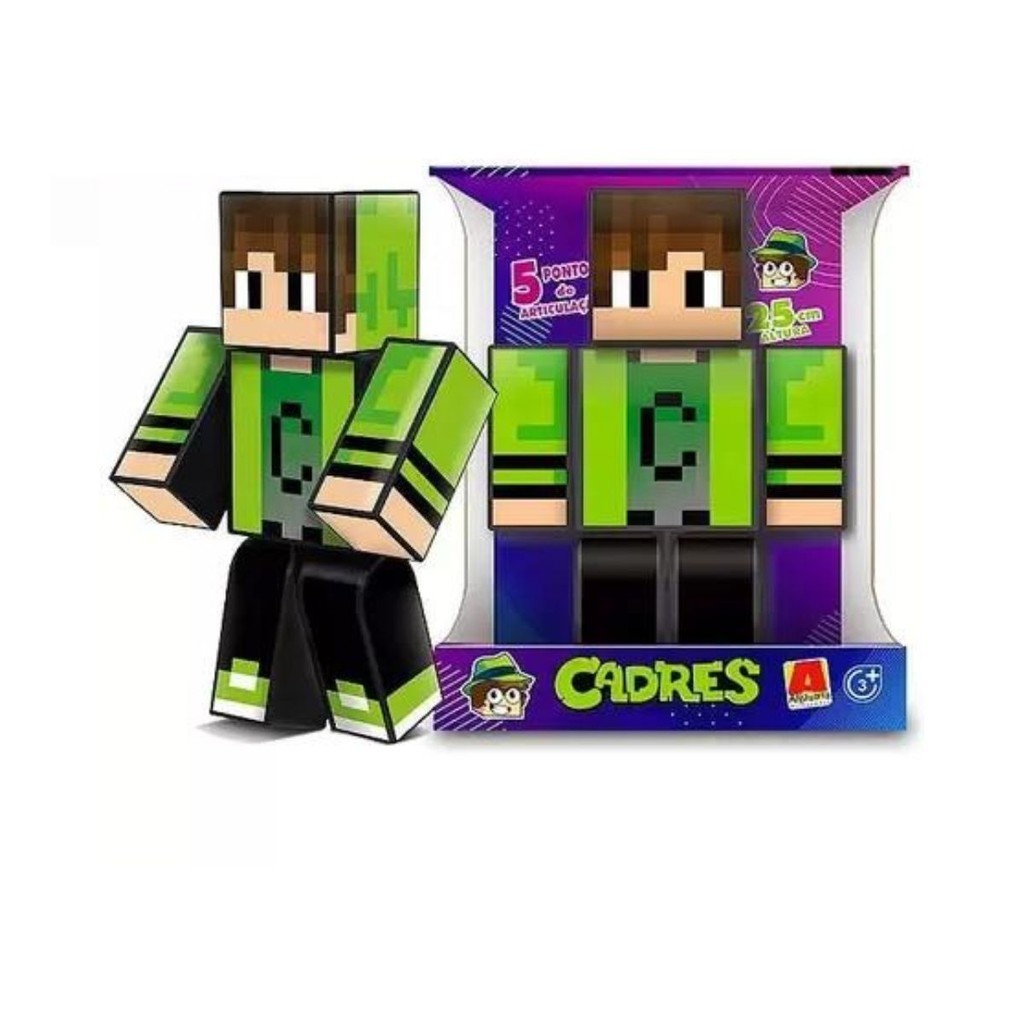 Boneco Articulado Cadres Gamer Minecraft Roblox Skin 25cm | Shopee Brasil