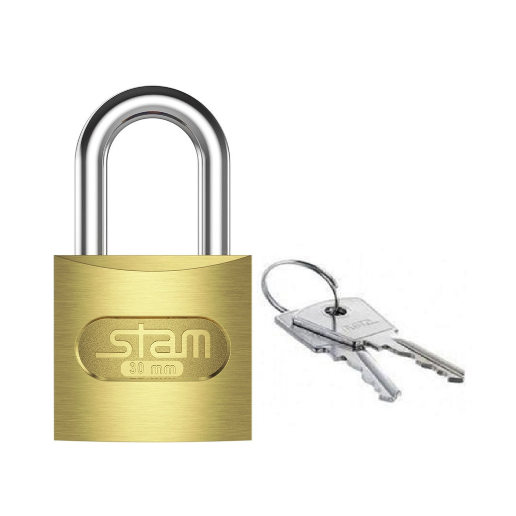 Cadeado 30mm Com 2 Chaves Stam 100% Seguro | Shopee Brasil