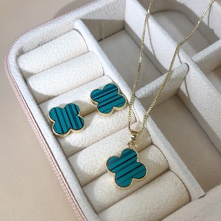 Conjunto Trevo Virginia Colar e Brinco a Prata 925 e Ouro 18k | Shopee ...