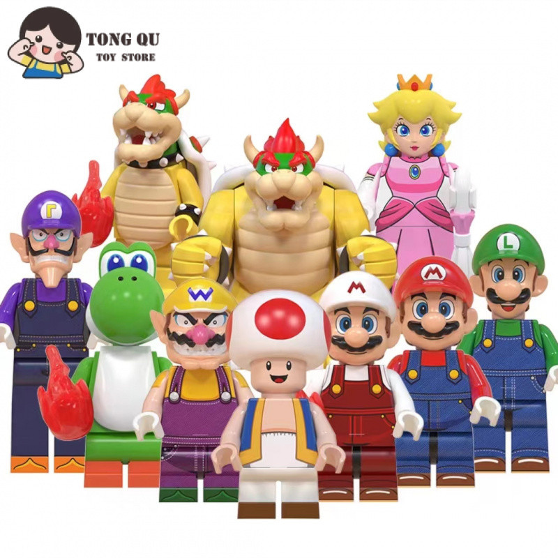 Minifiguras de Jogo Super Mario Kuba Building Block Doll Collection ...