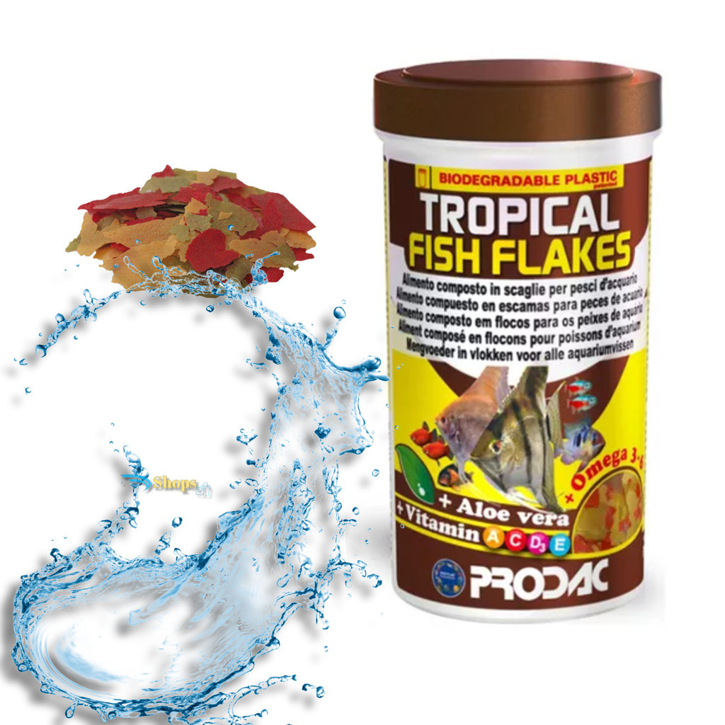 RACAO PRODAC TROPICAL FISH FLAKES 50G | Shopee Brasil