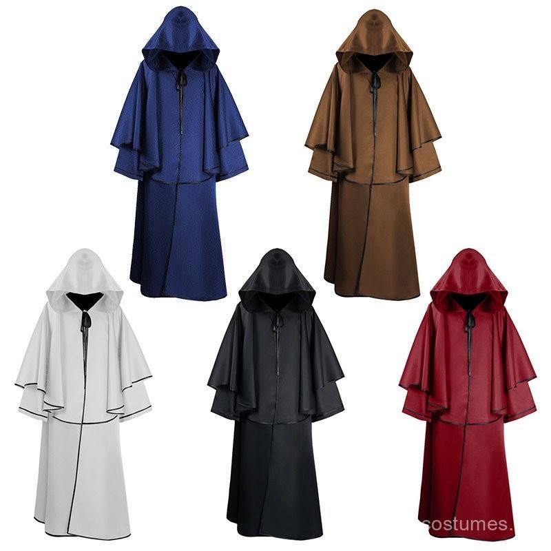 Novo halloween medieval europeu e americano com capuz de manga comprida ...