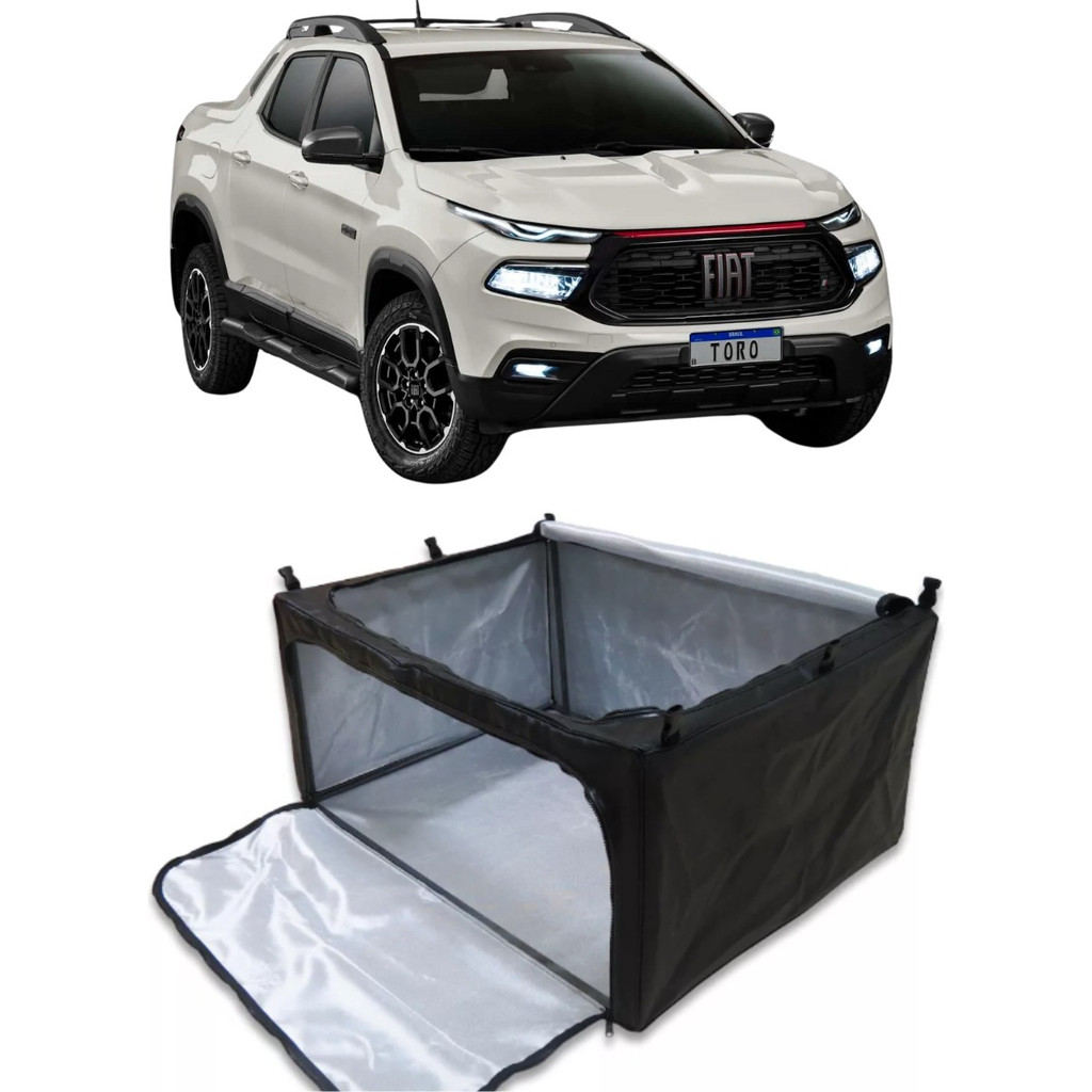 Bolsa Mala Caçamba Fiat Toro 410 Lts Bagageiro Lona Rocket | Shopee Brasil