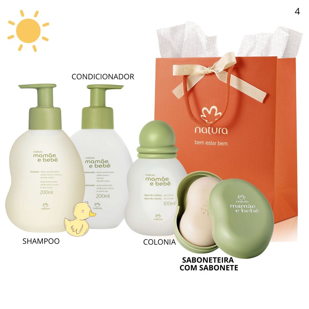 KIT Presente Colônia Shampoo Condicionador SABONETEIRA | Shopee Brasil