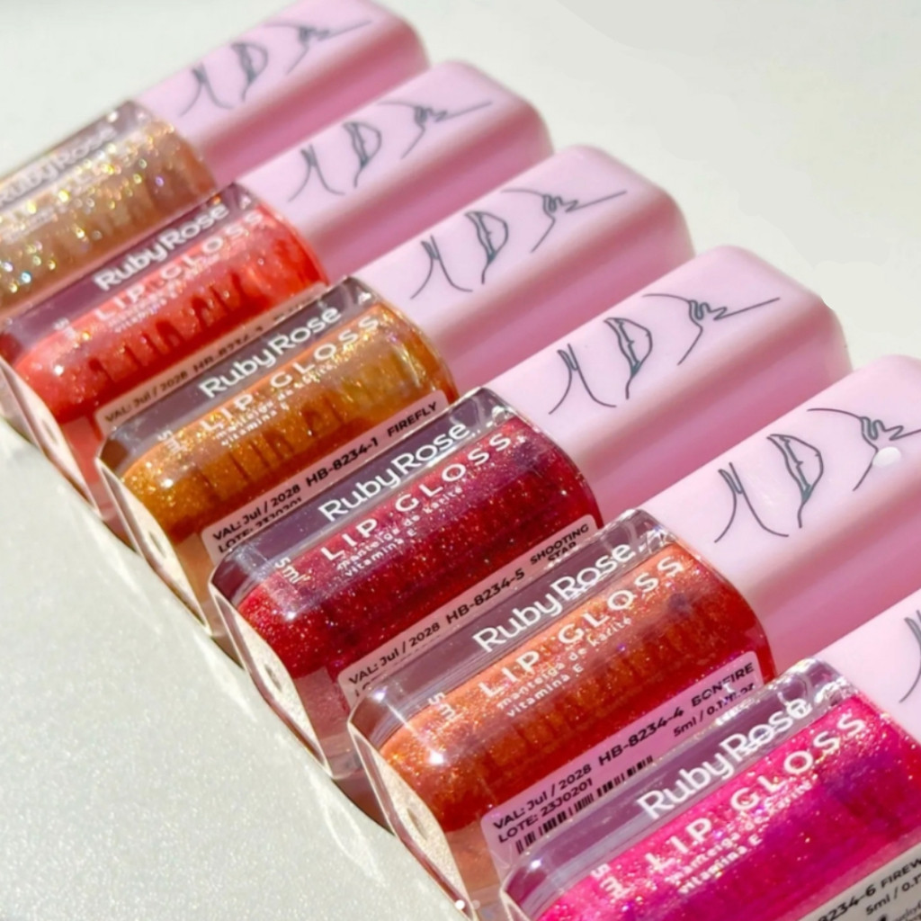 Gloss Labial Ruby Rose Com Brilho | Shopee Brasil