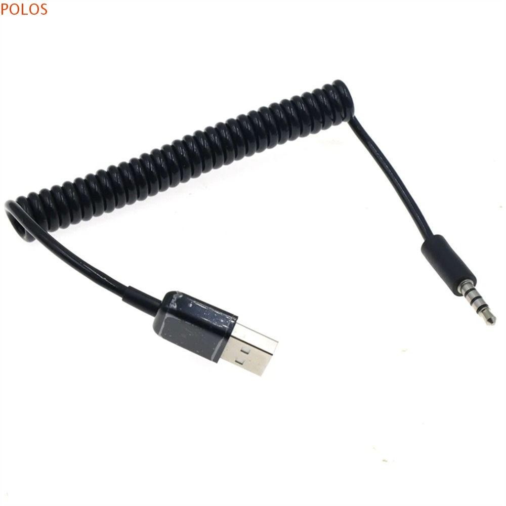 Cabo De Dados POLOS 3.5mm Para USB Adequado Carro MP3 1m De Comprimento ...
