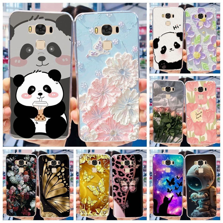 Asus ZenFone 3 Max ZC553KL Caixa Fofa Pintada Com Flor De Panda Asus ...
