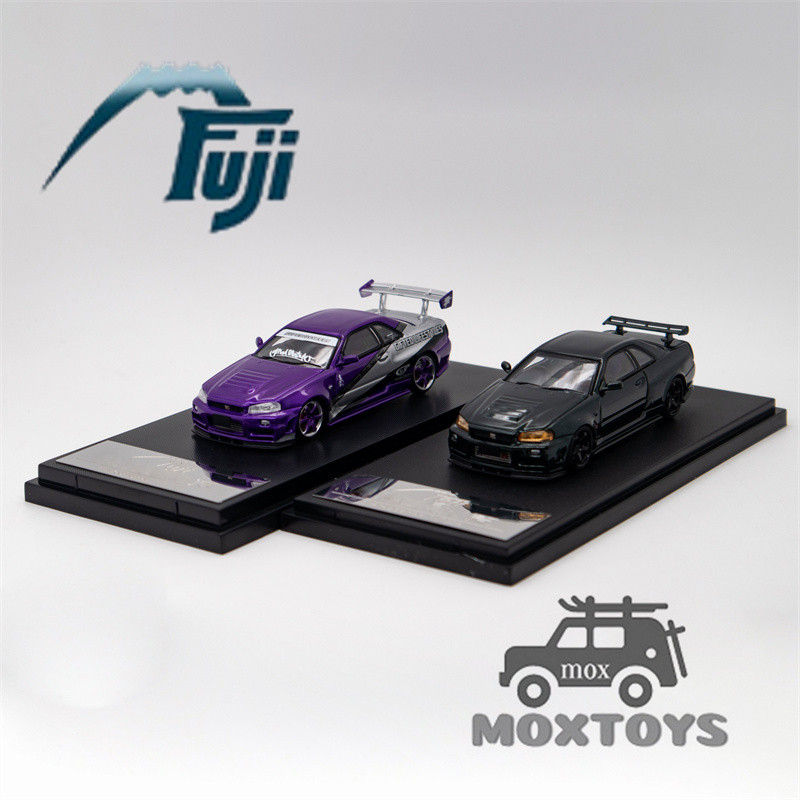 Fuji 1 : 64 Skyline GT-R R34 Nismo Z-Tune CRS Dark Green/Gifted Purple Limitado999 Diecast ...