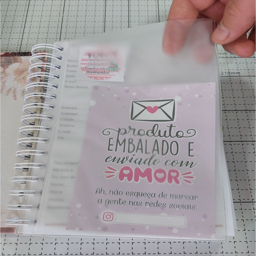 Envelope Canguru 15x21cm para Agendas e Cadernos - PVC Sarja ...