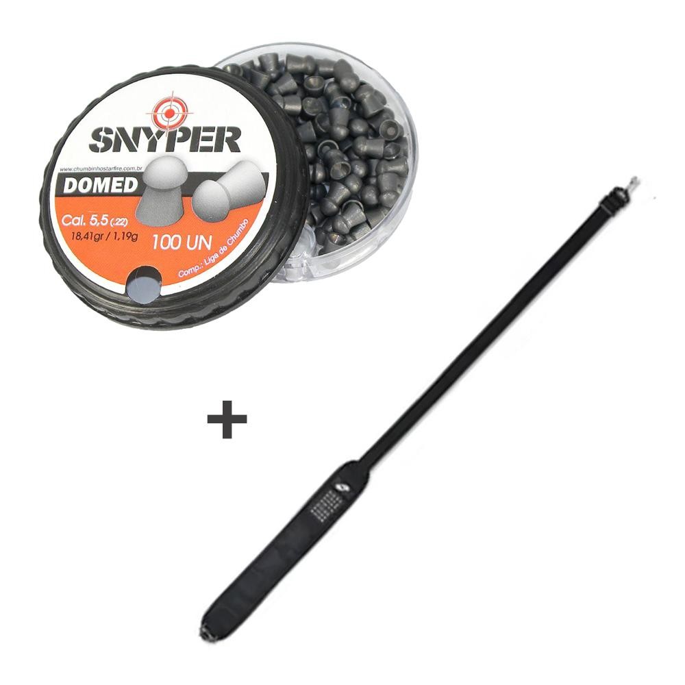 Chumbinho Domed 5.5mm 100 Unidades - Snyper + Bandoleira com Porta ...