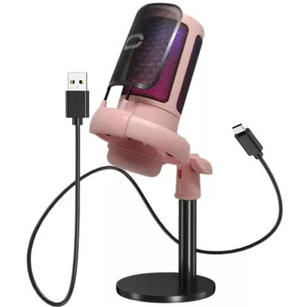 Microfone Pc Gamer Rgb Usb Para Pc Mt1060r (ROSA) | Shopee Brasil