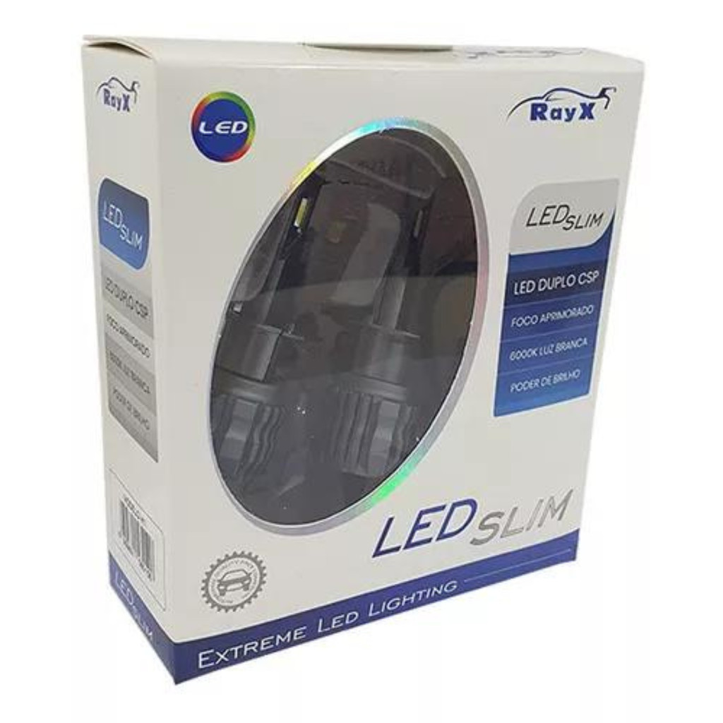 Kit Ultra Led Slim Ray X H1 11.000 Lumens 6000k | Shopee Brasil
