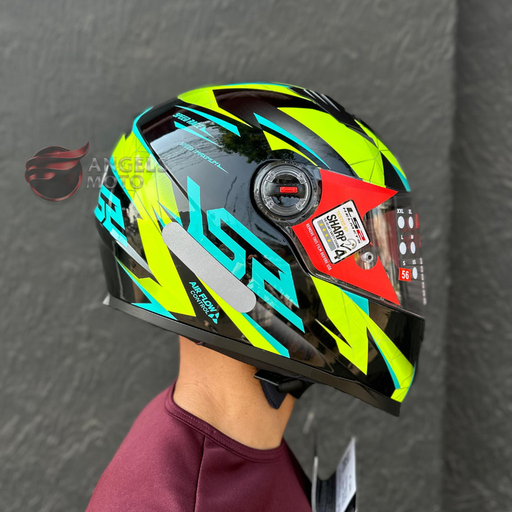 Capacete LS2 FF358 Draze Black HV-Yellow Green | Shopee Brasil