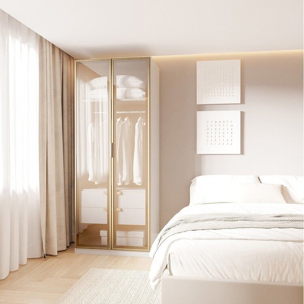 Guarda-Roupa Modular 80cm com Portas Reflecta e Gaveteiro Jade CabeCasa ...