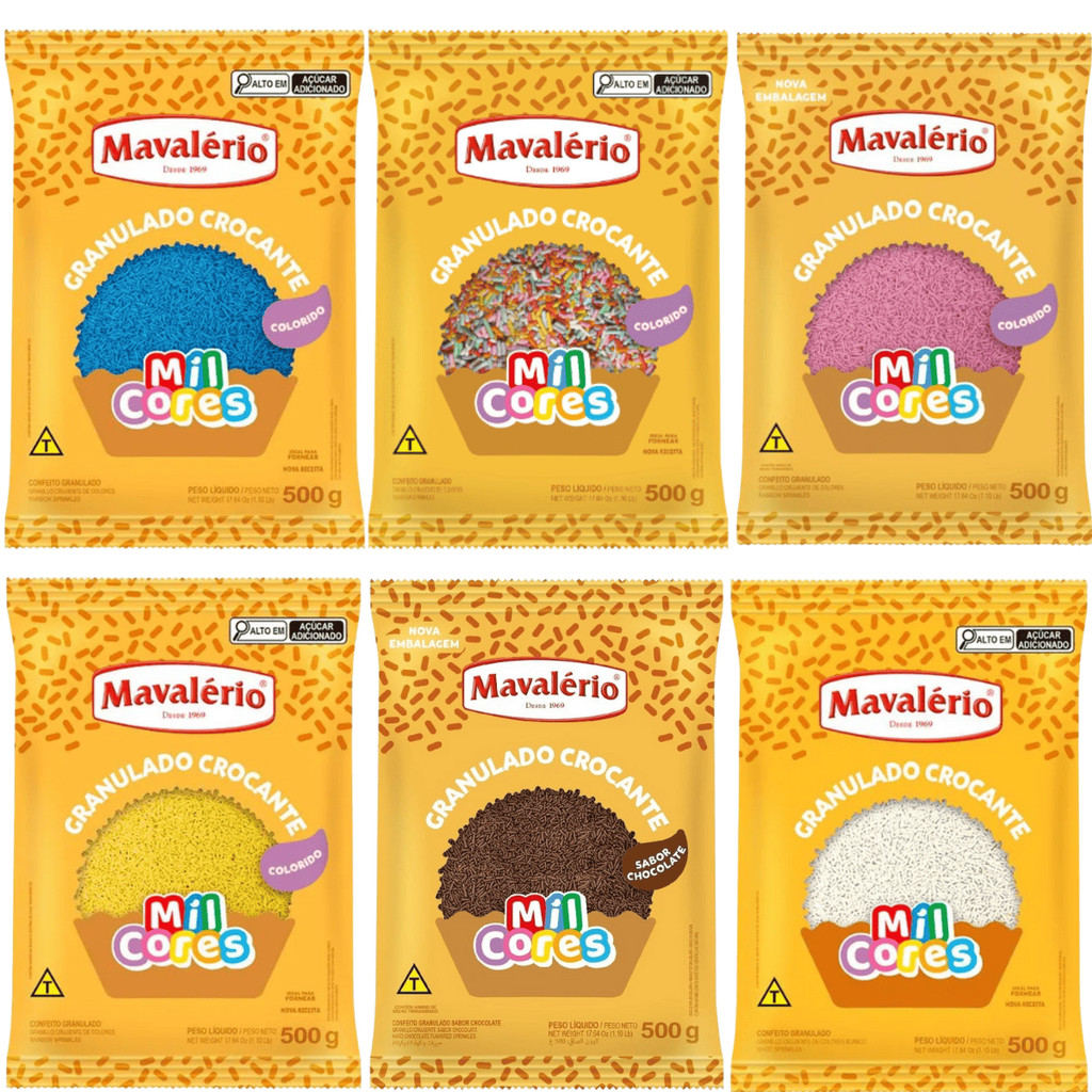 Granulado crocante Mil Cores 500g mavalério - Escolha Seu Preferido ...