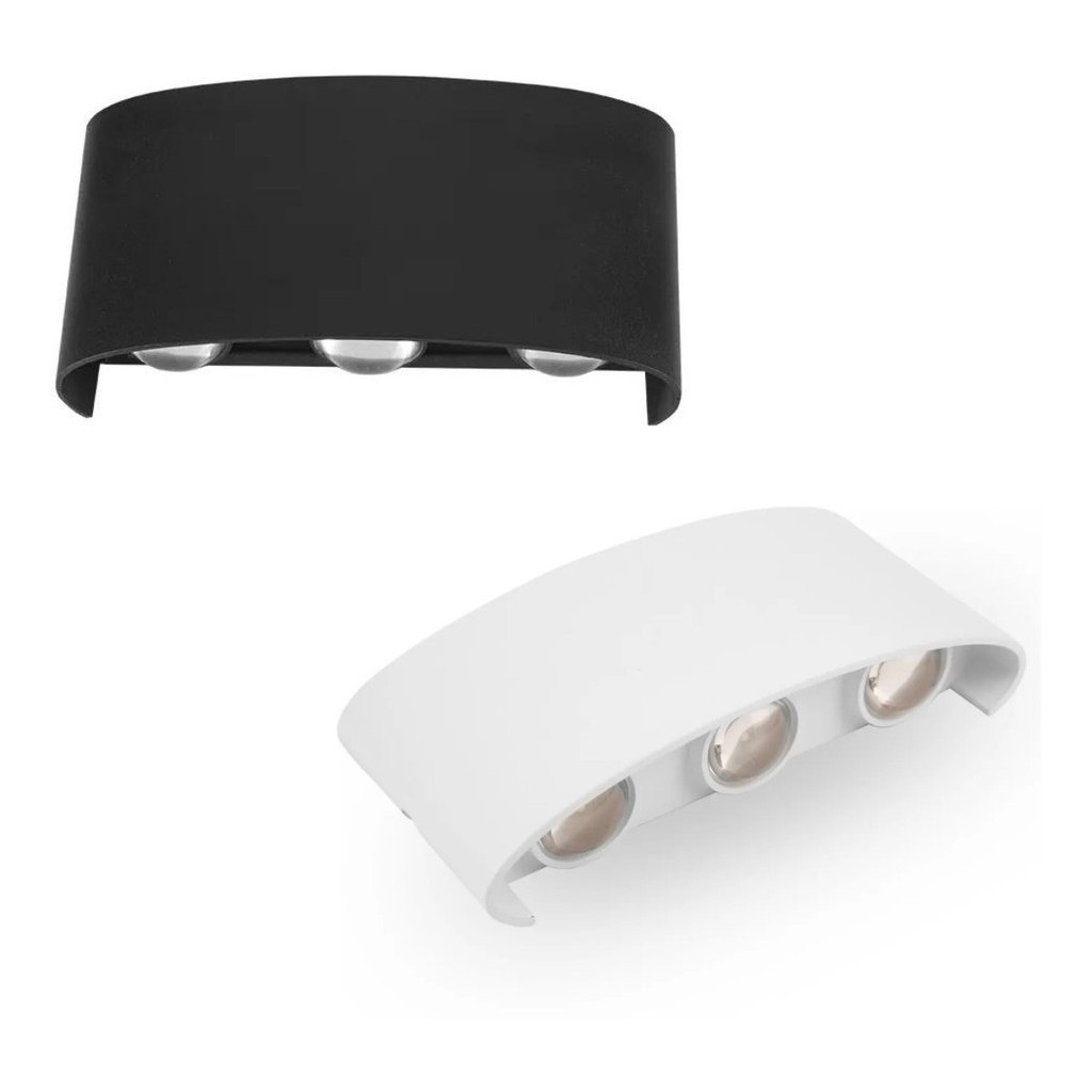 Arandela Meia Lua Externa Facho Triplo Efeito Frisada Ip65 | Shopee Brasil