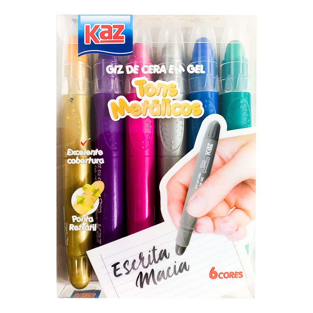 Giz de Cera em Gel 18 Cores Com Ponta Retrátil - 3 Modelos | Shopee Brasil