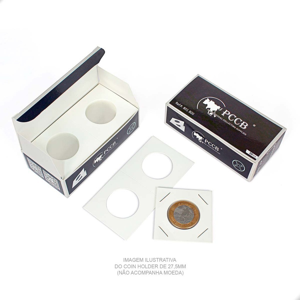 12 Cx Coins Holder Porta Moedas Grampeável PCCB 33mm | Shopee Brasil