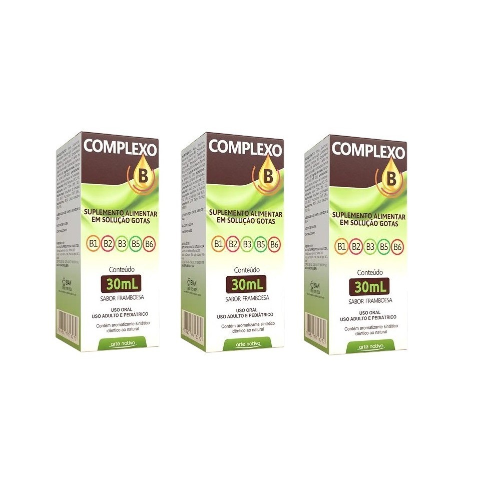 Kit 3 Vitamina Complexo B Gotas 30ml - Arte Nativa | Shopee Brasil