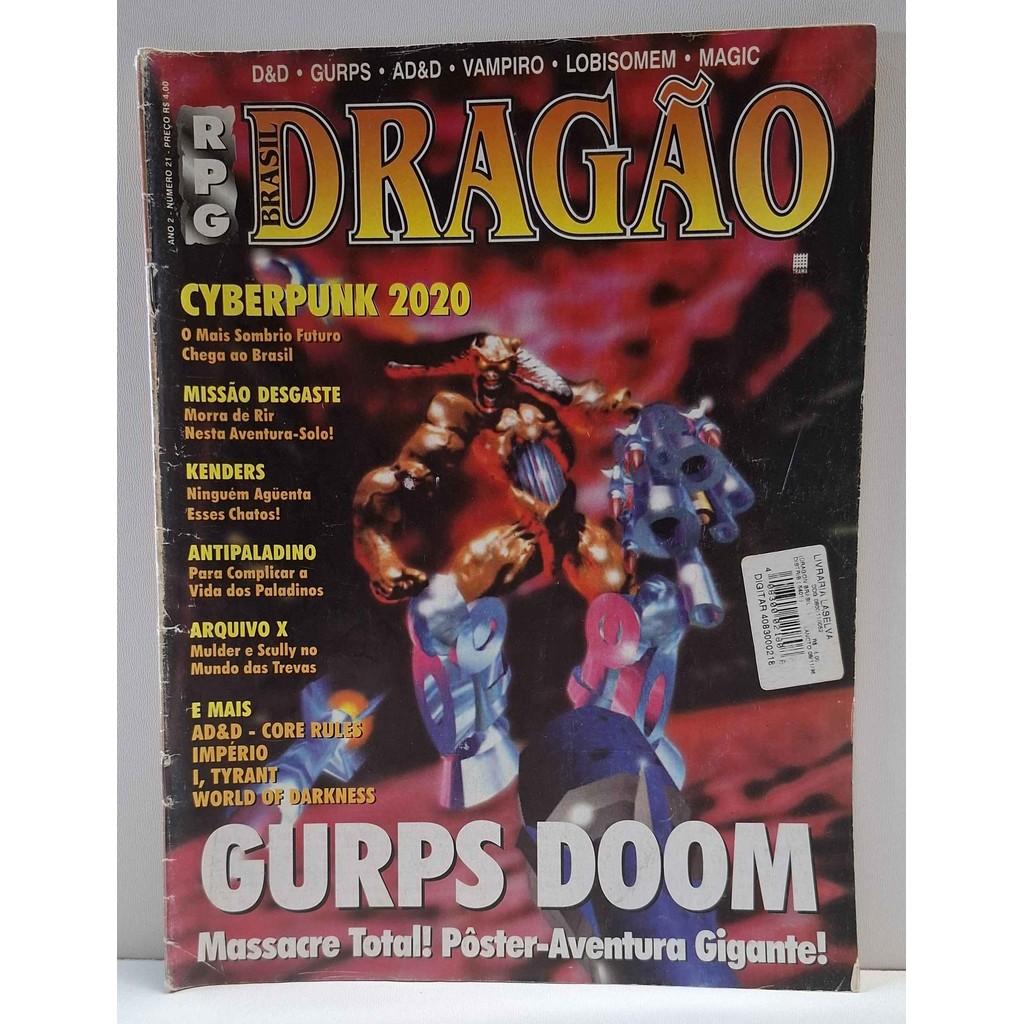 Revista Dragão Brasil Ano 2 N° 21 Cyberpunk - RPG | Shopee Brasil