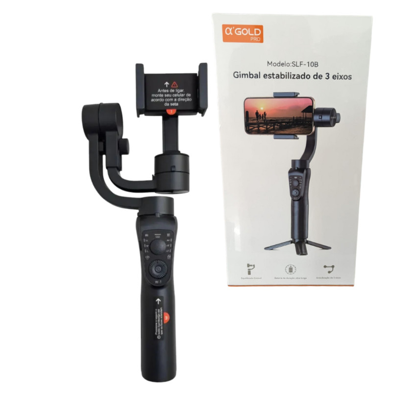 Gimbal Profissional Celular Vertical Horizontal Estabilizador 3 Eixos ...