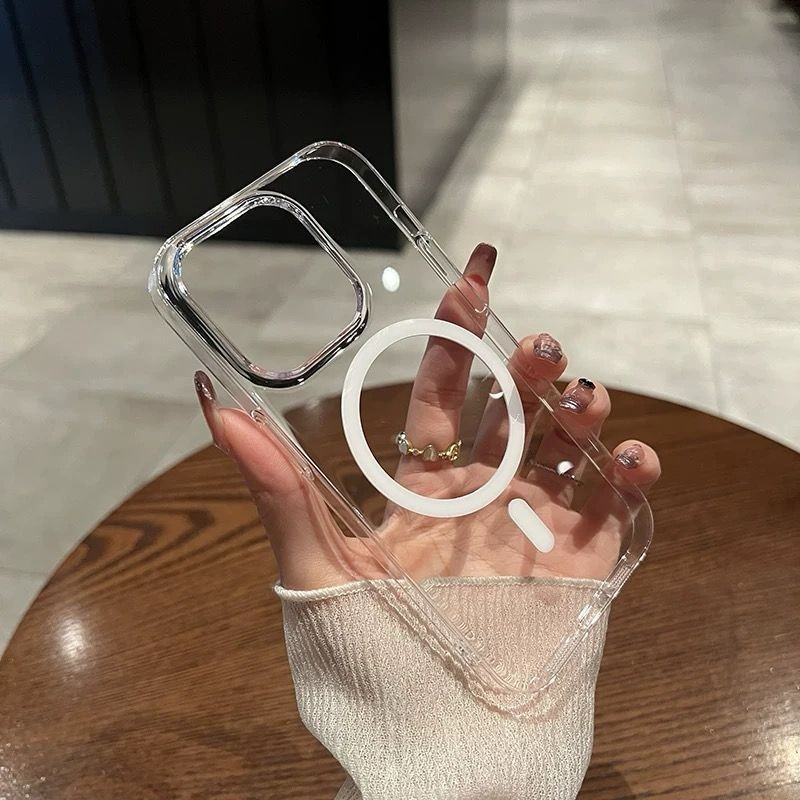 Capa Capinha Transparente Magsafe Magnética Para iPhone XR 11 12 13 14 15Promax 16 16Promax ...