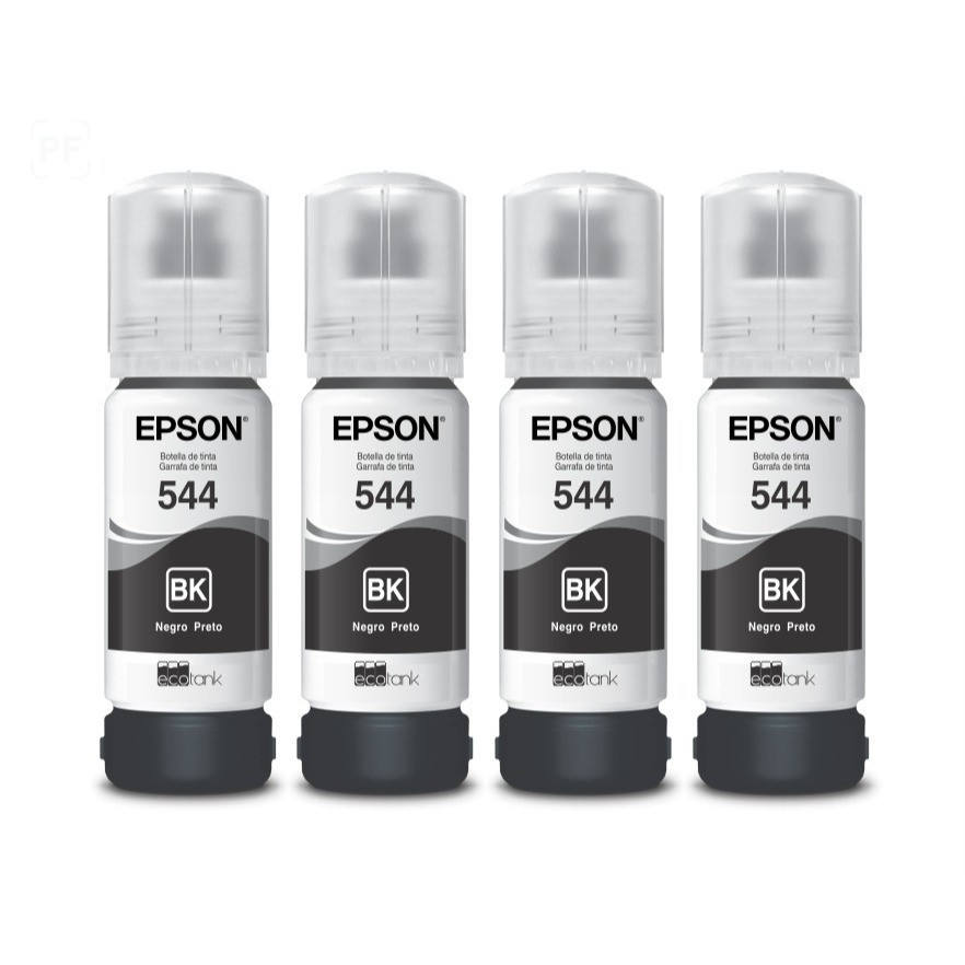 KIT 4 TINTAS ORIGINAL EPSON T544 L3110 L3210 L3250 PRETO | Shopee Brasil