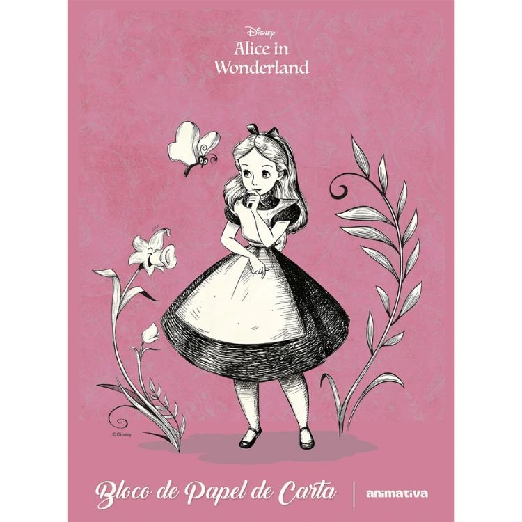 Bloco Papel de Carta Alice 70g 48 Folhas 70g 10949 ANIMATIVA | Shopee Brasil