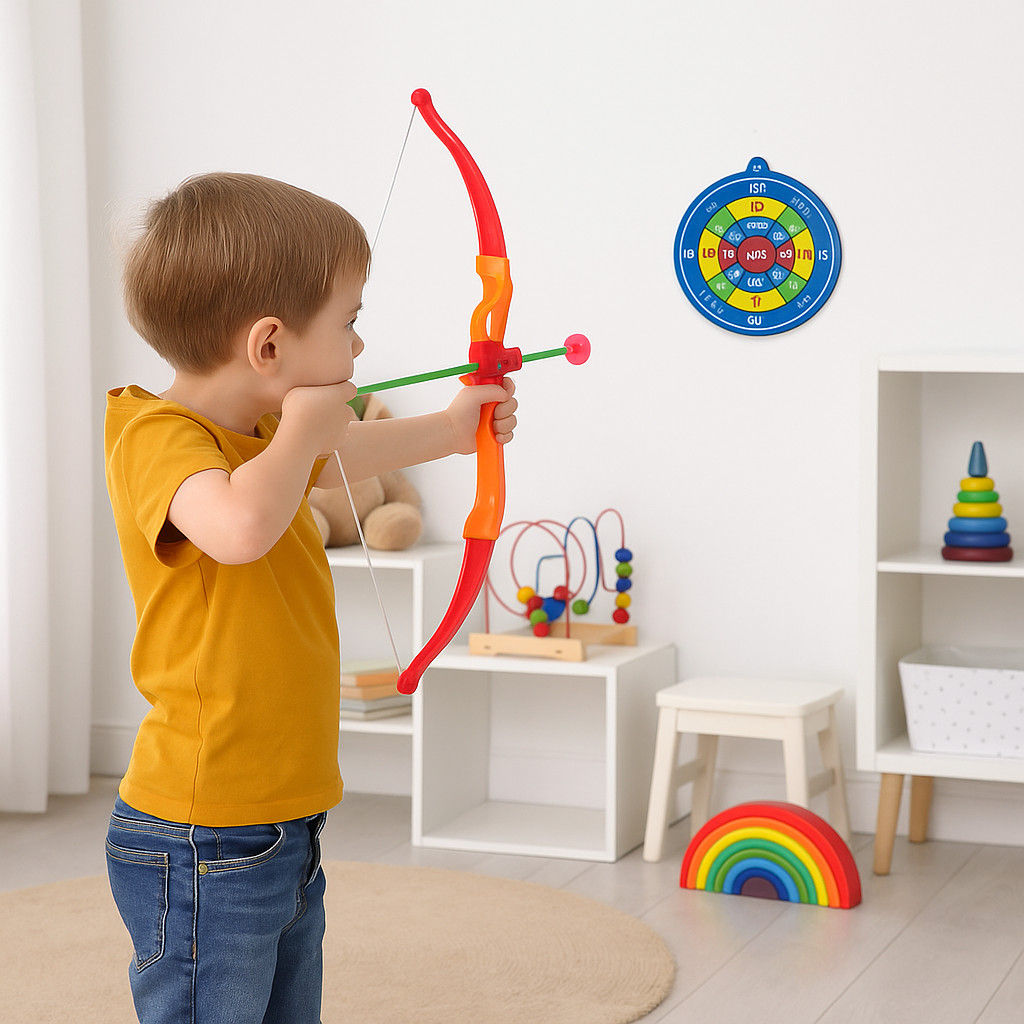 Arco Em Flexa Infantil Com Alvo Flechas Em Ventosa | Shopee Brasil