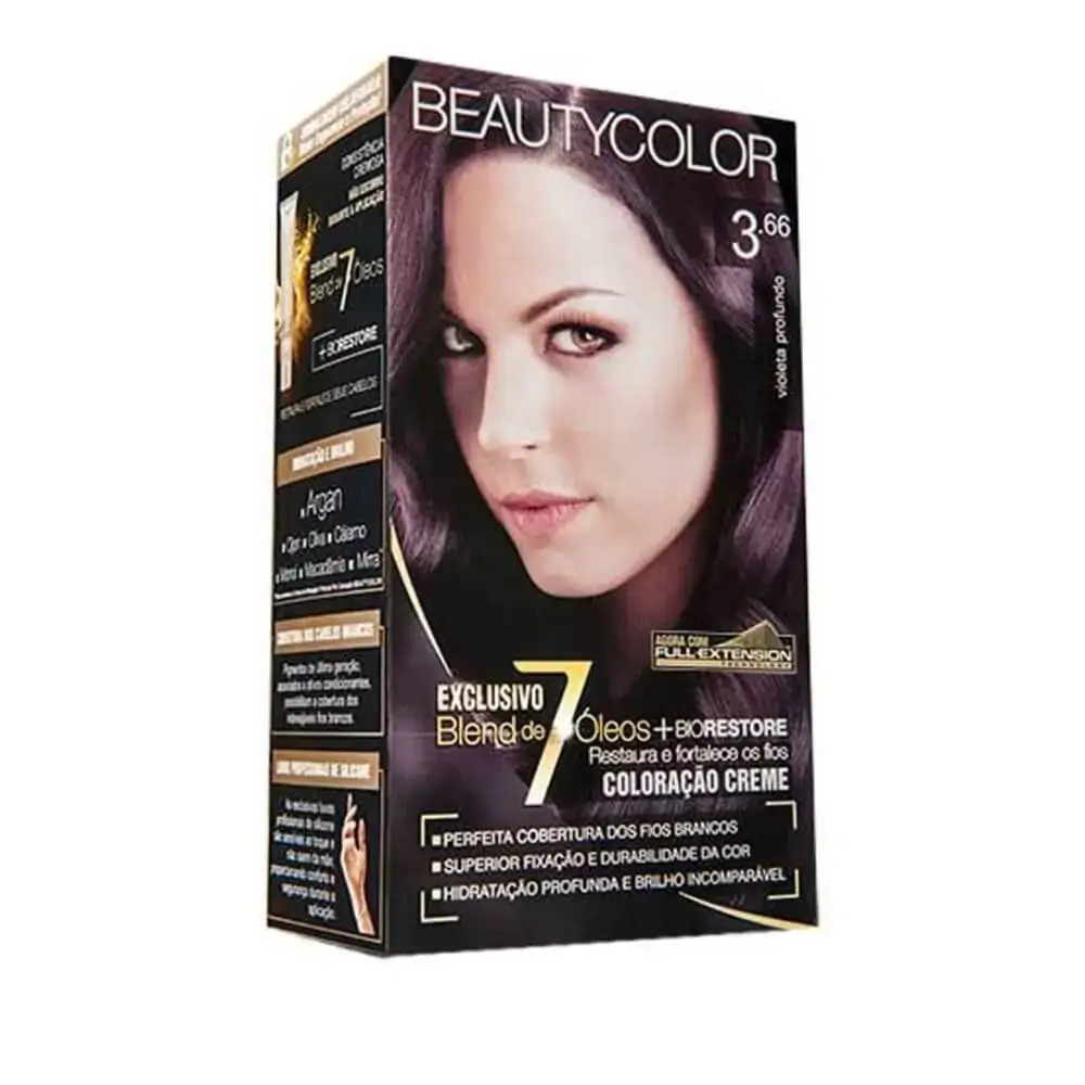 Tintura Beauty Col Kit 3.66 Acaju Purp | Shopee Brasil