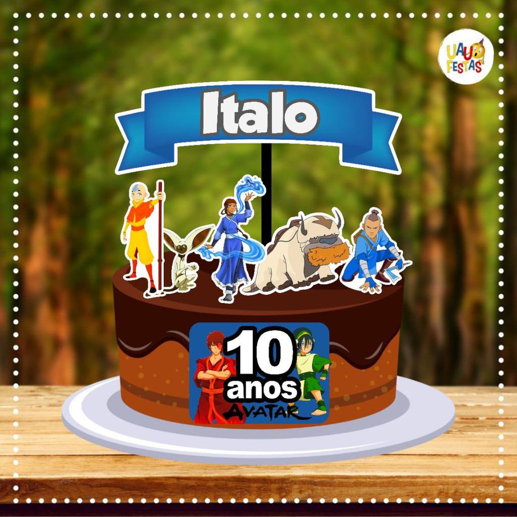 Topper de Bolo - Avatar Aang | Shopee Brasil